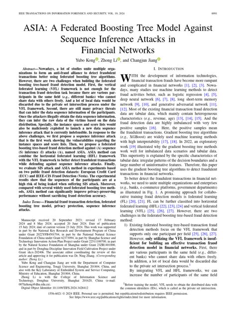 Asiaafederatedboostingtreemodelagainstsequenceinferenceattacksinfinancialnetworks