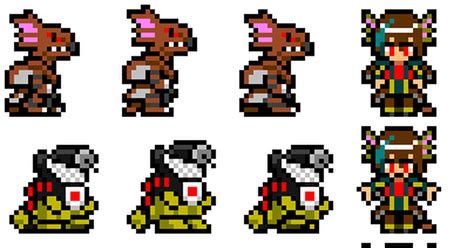 ドット絵 ウルトラ怪獣擬人化計画の怪獣娘のドット（18×24縛り） 早安鞠呉のイラスト Pixiv
