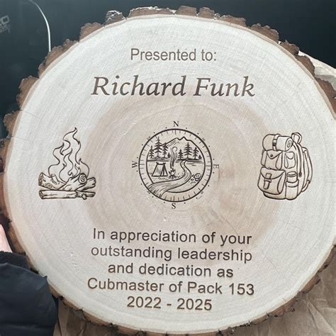 Cub Master Appreciation Plaque Etsy