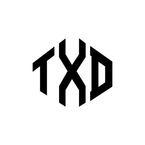 Txd Letter Logo Design With Polygon Shape Txd Polygon And Cube Shape