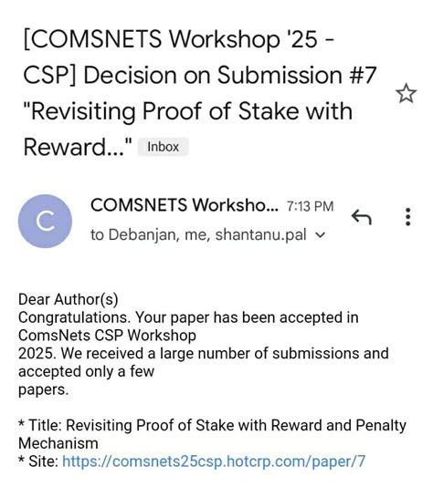 Comsnets2025 Blockchain Proofofstake Research Academicpublishing Cybersecurity Rahul