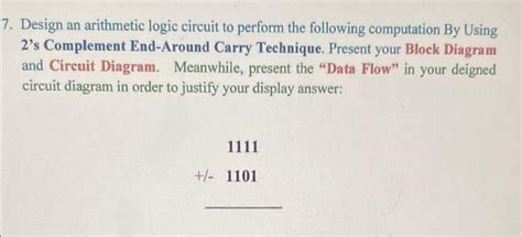 Solved 17 Design An Arithmetic Logic Circuit To Perform The