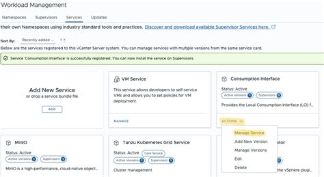VSphere IaaS Control Plane Consumption Interface