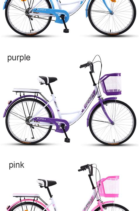 Велосипедный велосипед для взрослых женщин 26 дюймов для поездок в город ретро дамы студентов