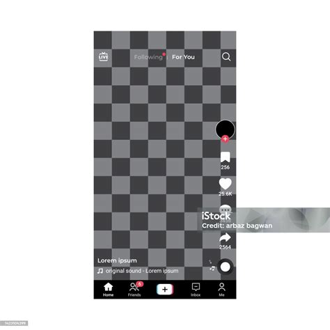 Tiktok空の画面モックアップuiアプリの背景 Guiのベクターアート素材や画像を多数ご用意 Gui 模型 テンプレート