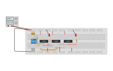 Circuit Design Sumador Completo Tinkercad