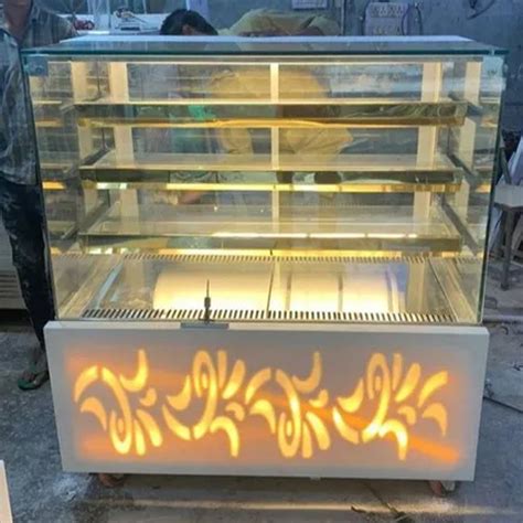 3 shelves glass display counter design rectangular at best price in