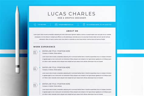 Resume Template CV Template Graphic By ResumeInventor Creative Fabrica