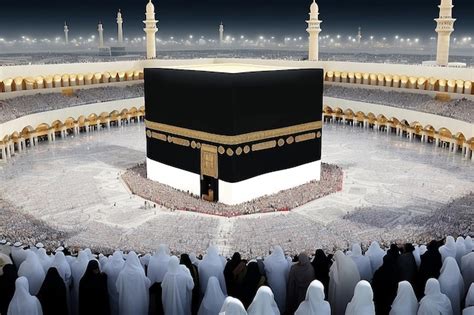 Premium Photo Makkah Kaaba Muazzama Vactor Art Illastration Of Khana Kaba