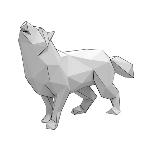 Papercraft Bendable Wolf