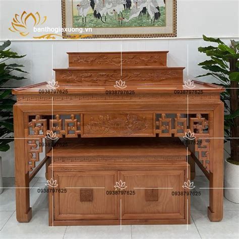 Bàn Thờ Gia Tiên 3 Cấp Giá Xưởng Đẹp Có Tại Banthogiaxuongvn