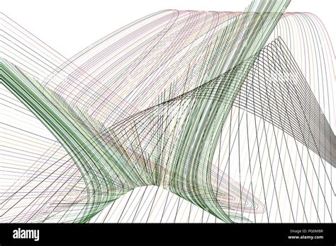 Abstract Line And Curve Geometric Pattern Colorful And Artistic For