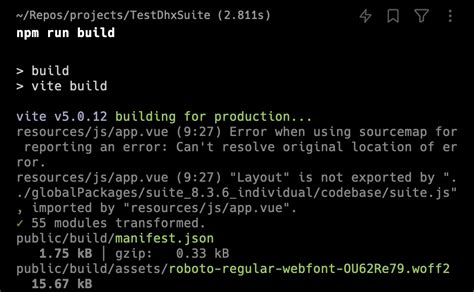 component is not exported by error in professional version suite 8