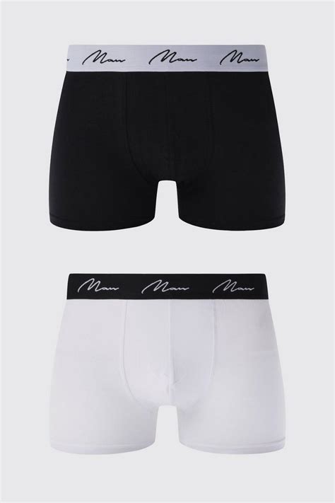 7 Pack Man Signature Mixed Colour Trunks Boohoo Uk