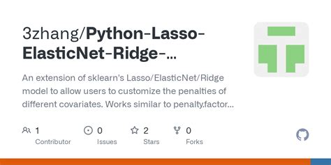 Github Zhang Python Lasso Elasticnet Ridge Regression With