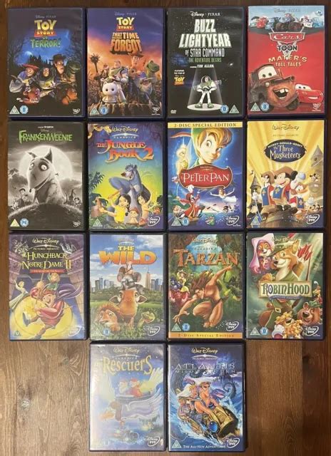 DISNEY VARIOUS DVD Bundle Inc Toy Story Shorts Atlantis Robin Hood