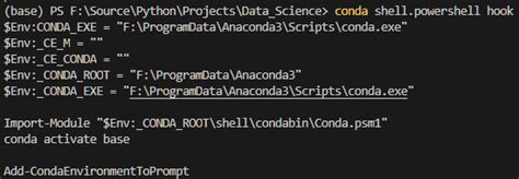 Powershell Does Not Support Automatic Activation Of Conda Virtual Environment Issue