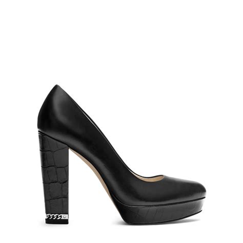 Lyst Michael Kors Sabrina Leather Platform Pump In Black