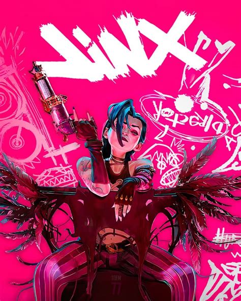 Jinx Art League Of Legends Poster Lol League Of Legends League Of