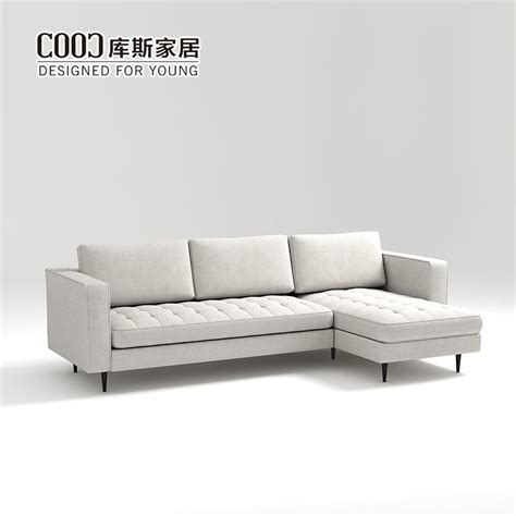 Gray Linen Fabric Kd Assemble Living Room Sofa Set Furniture 3 Seater Sectional Couch I Shape