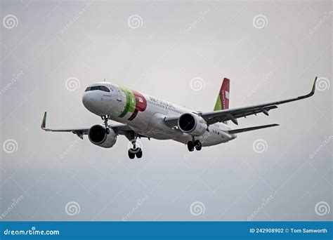TAP Air Portugal Airbus A321LR Front View Editorial Photography Image