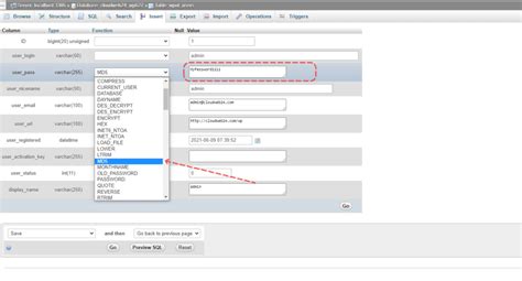 How To Reset Or Change Wordpress Admin Password From Phpmyadmin