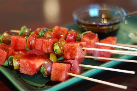 Summer Skewers With Balsamic Syrup Mommy Bistro