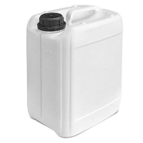 Plasteo Kanister Plasteo® 5 Liter Kanister Weiß Mit Aft Hahn Din 45