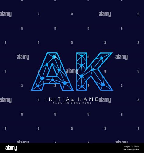 Ak Tech Logo Icon Design Template Stock Vector Image And Art Alamy