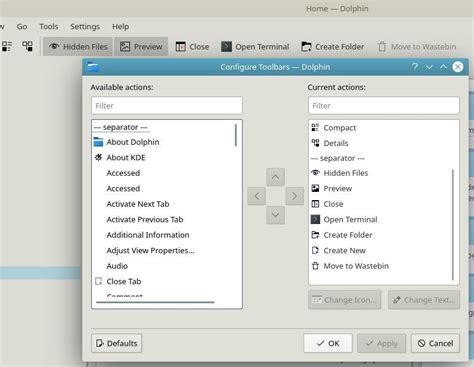 Dolphin Can T Add Create New To Toolbar Kde