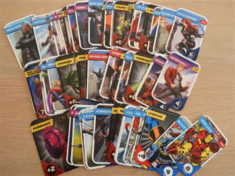 LOT DE cartes Toutes Differentes MARVEL Leclerc Défie tes héros EUR PicClick FR