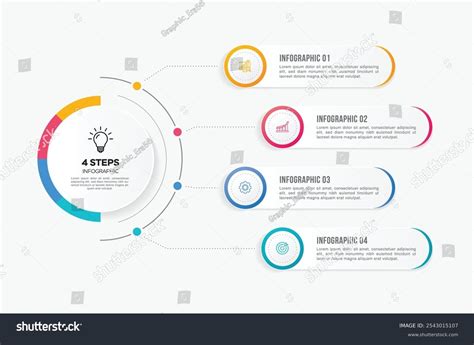 Vector Infographic Label Design Circle Infographic Stock Vector