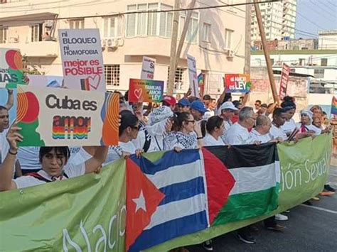 Por Palestina Libre Conga Contra La Homofobia Y La Transfobia En Cuba
