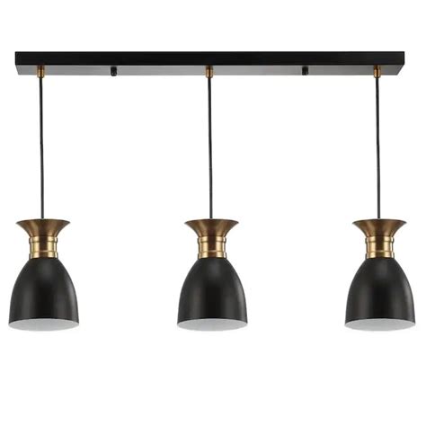 Jonathan Y Black Brass Gold Modern Contemporary Bell Led Large Larger