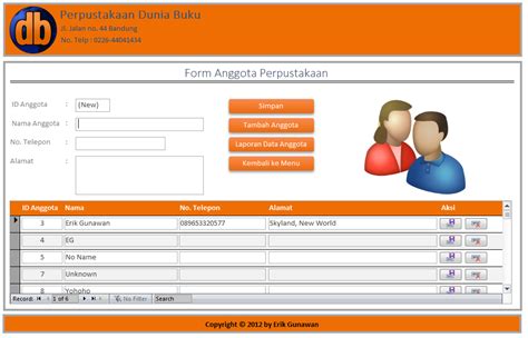 Contoh Aplikasi Perpustakaan Sederhana Dengan Microsoft Access Tutup