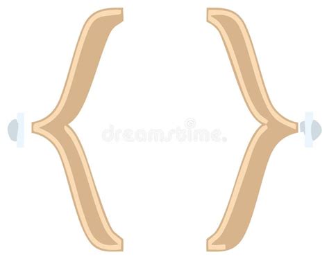 Elegant Curved Handles Or Decorative Curly Bracket Symbols Vector