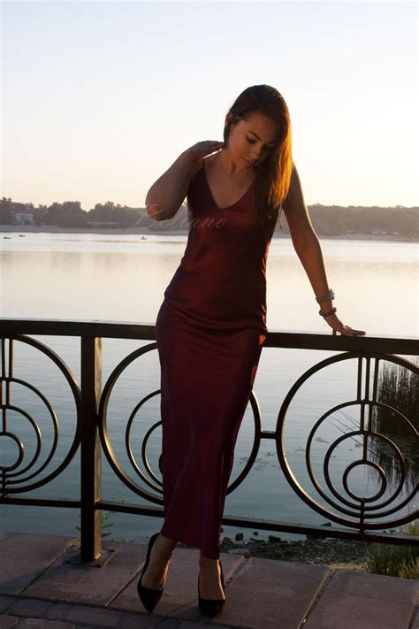Silk Slip Dress Bordeauxsilk Long Slip Silk Bias Dress Dark Etsy