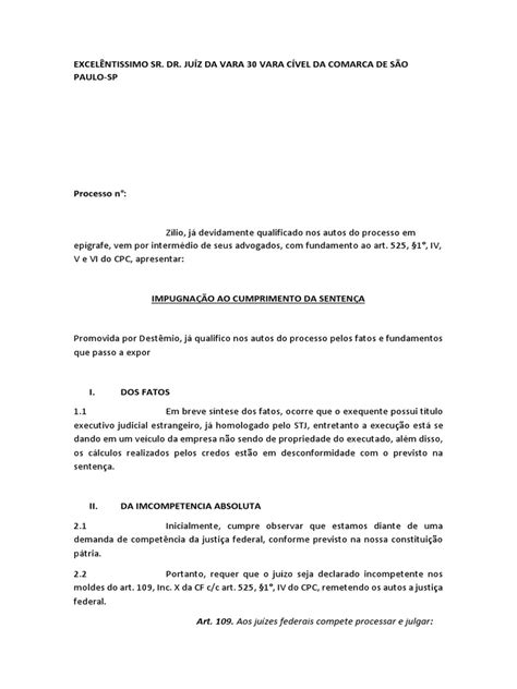 13 Caso Concreto 05 Impugnação Ao Cumprimento De Sentença Download