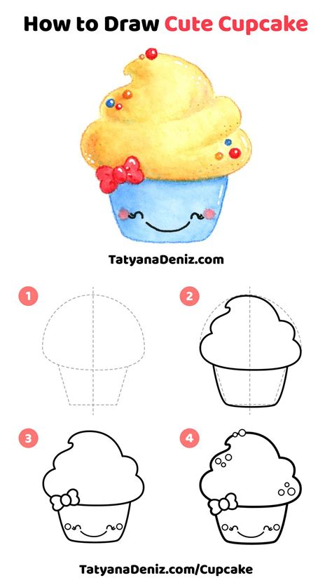 How To Draw A Super Cute Cupcake Step By Step Tutorial Artofit