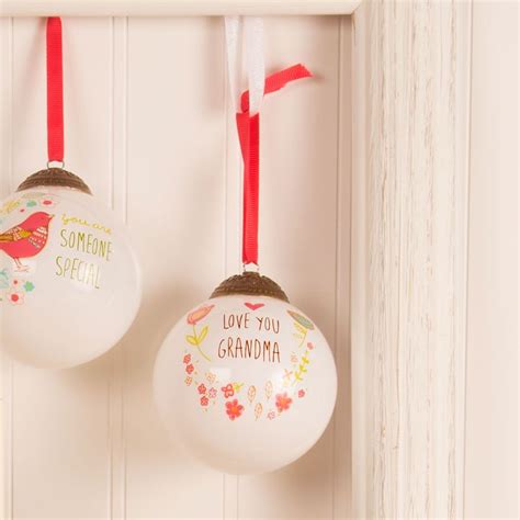 Love You Grandma Glass Ball Ornament Beautiful Floral Designs