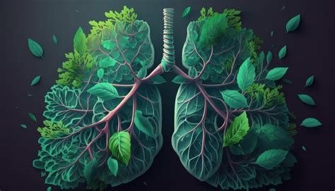 Premium Photo Abstract Concept Of Healthy Lungs Fresh Green Lungs