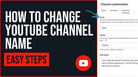 How to Change YouTube Channel Name (EASY STEPS) - YouTube