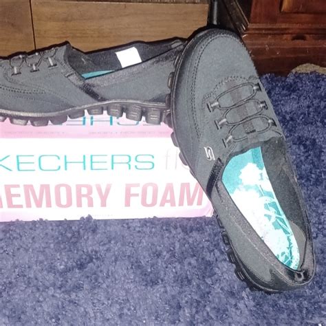 Skechers Shoes Skechers Black Flex Memory Foam Slip Ons Size 1