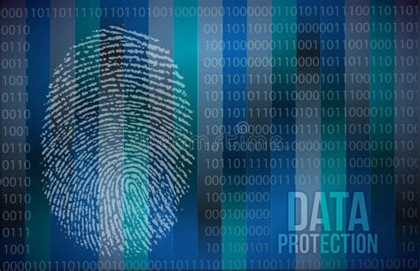 Concetto Di Sicurezza Impronta Digitale E Protezione Dei Dati