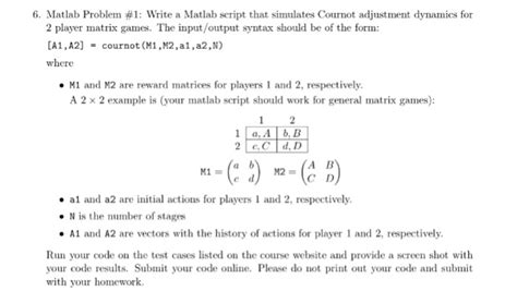 6 Matlab Problem 1 Write A Matlab Script That