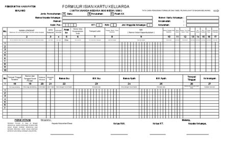 Formulir Kk Pdf