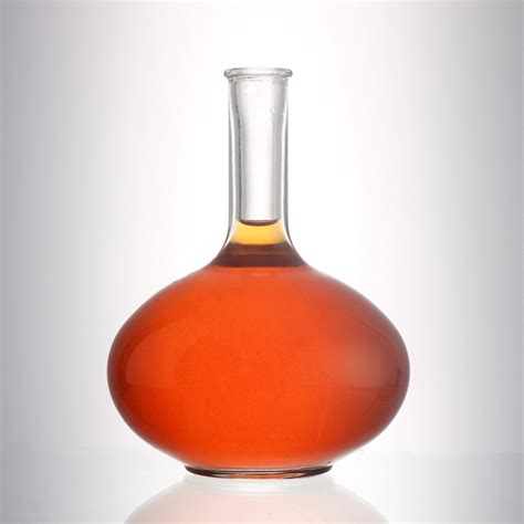 Clear Empty Glass Bottles 500 Ml Thin Long Neck Glass Liquor Bottles With Cork High Quality