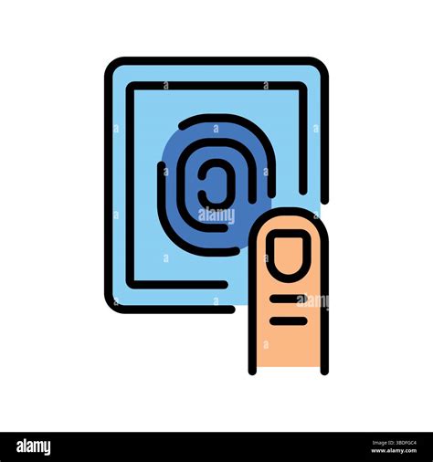 Biometric Sensor Color Line Icon For Digital And Print Projects Minimal Clean Icons For Apps