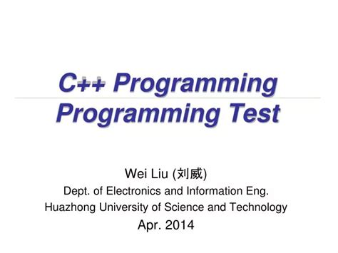 Ppt C Programming Programming Test Powerpoint Presentation Free