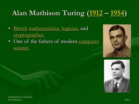 Ppt Alan Mathison Turing 1912 1954 Powerpoint Presentation Free Download Id8158082
